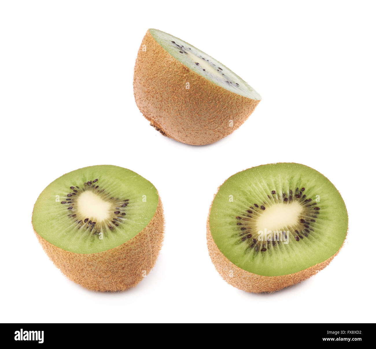 Sliced half of a kiwifruit isolated Stock Photo - Alamy