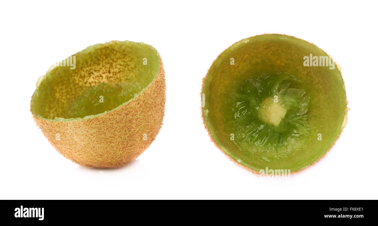 Kiwifruit skin shell isolated Stock Photo - Alamy