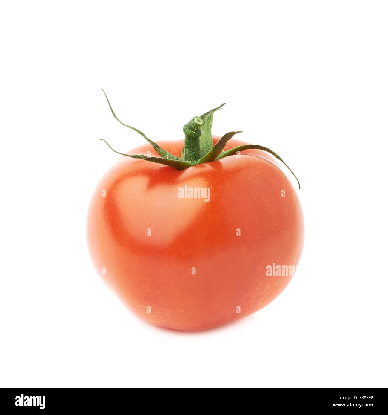 Ripe red tomato isolated Stock Photo - Alamy