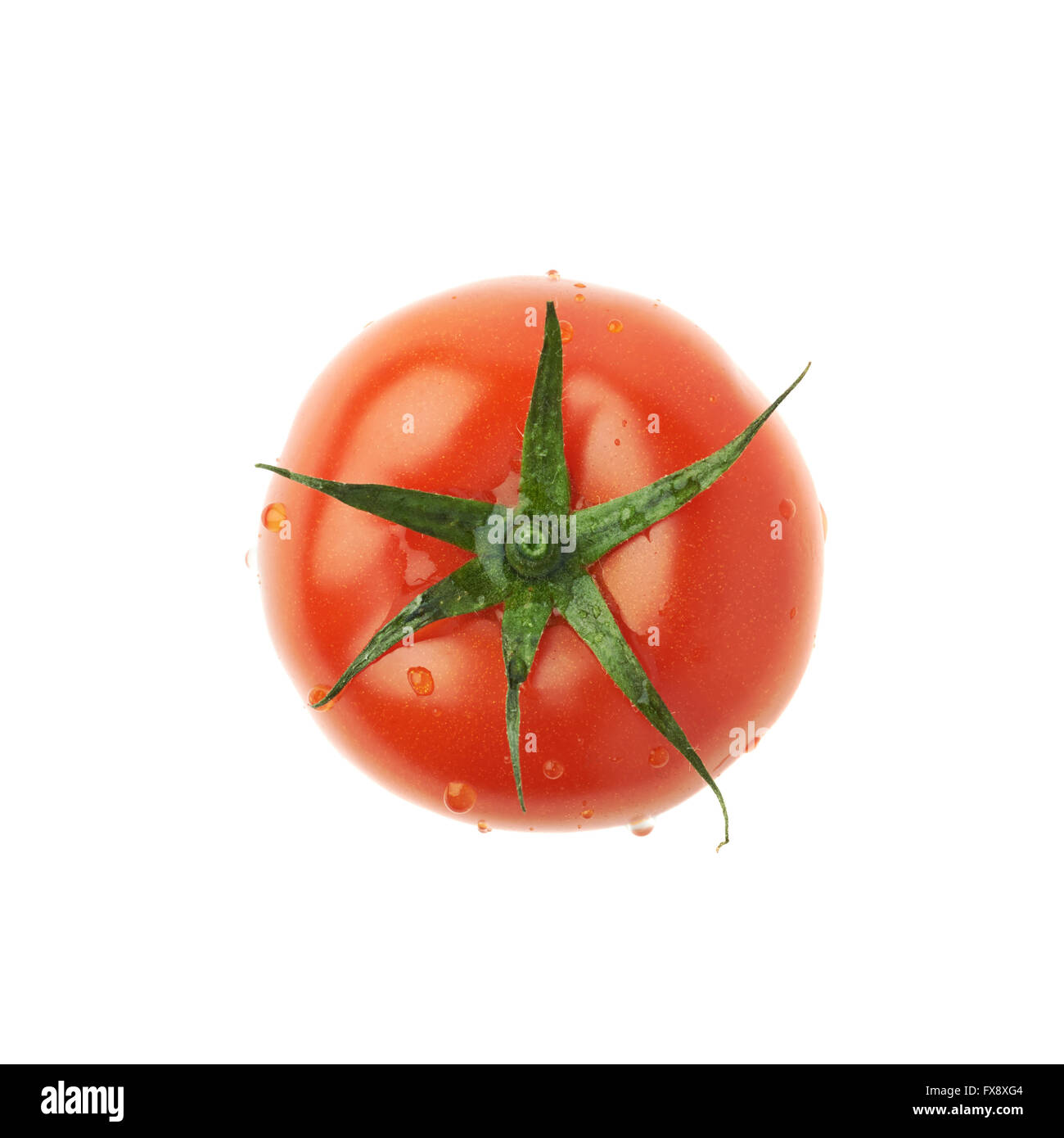 Ripe red tomato isolated Stock Photo - Alamy
