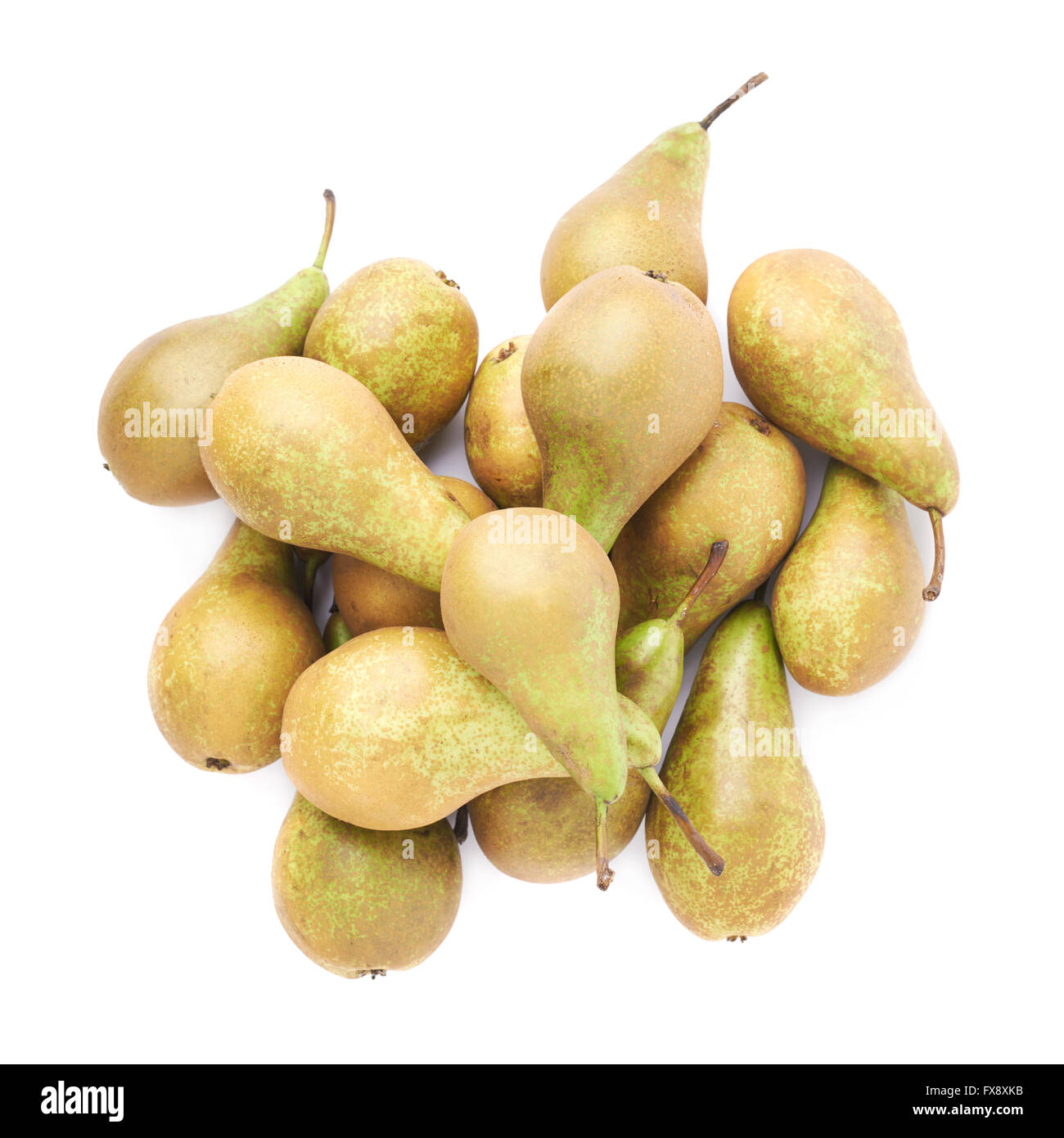 Top view green pears Cut Out Stock Images & Pictures - Alamy
