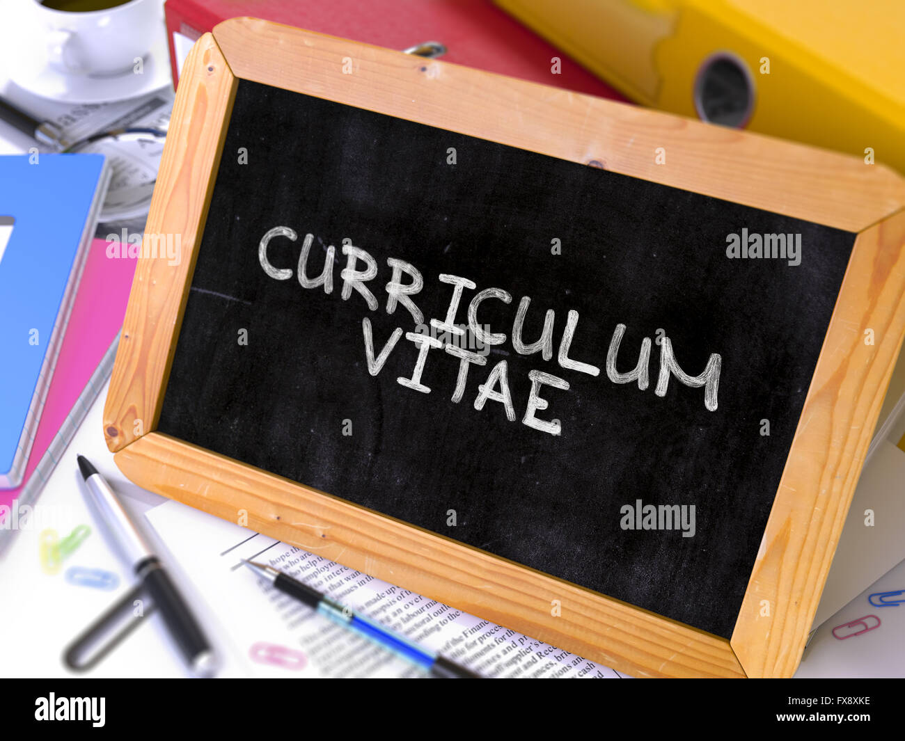 Curriculum Vitae - Chalkboard with Hand Drawn Text Stock Photo - Alamy