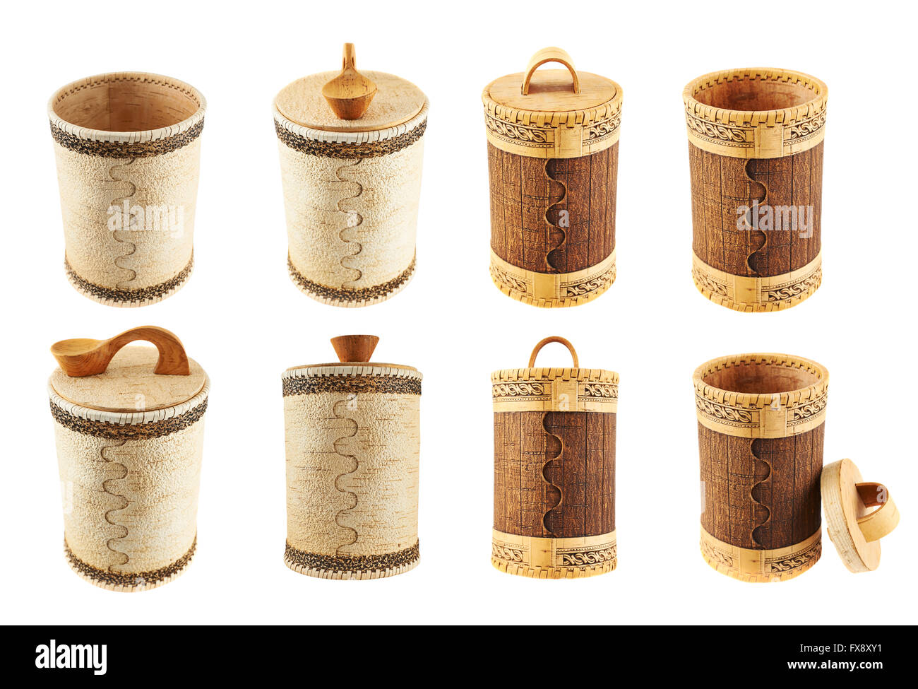 Handmade wooden cylindrical case Stock Photo - Alamy