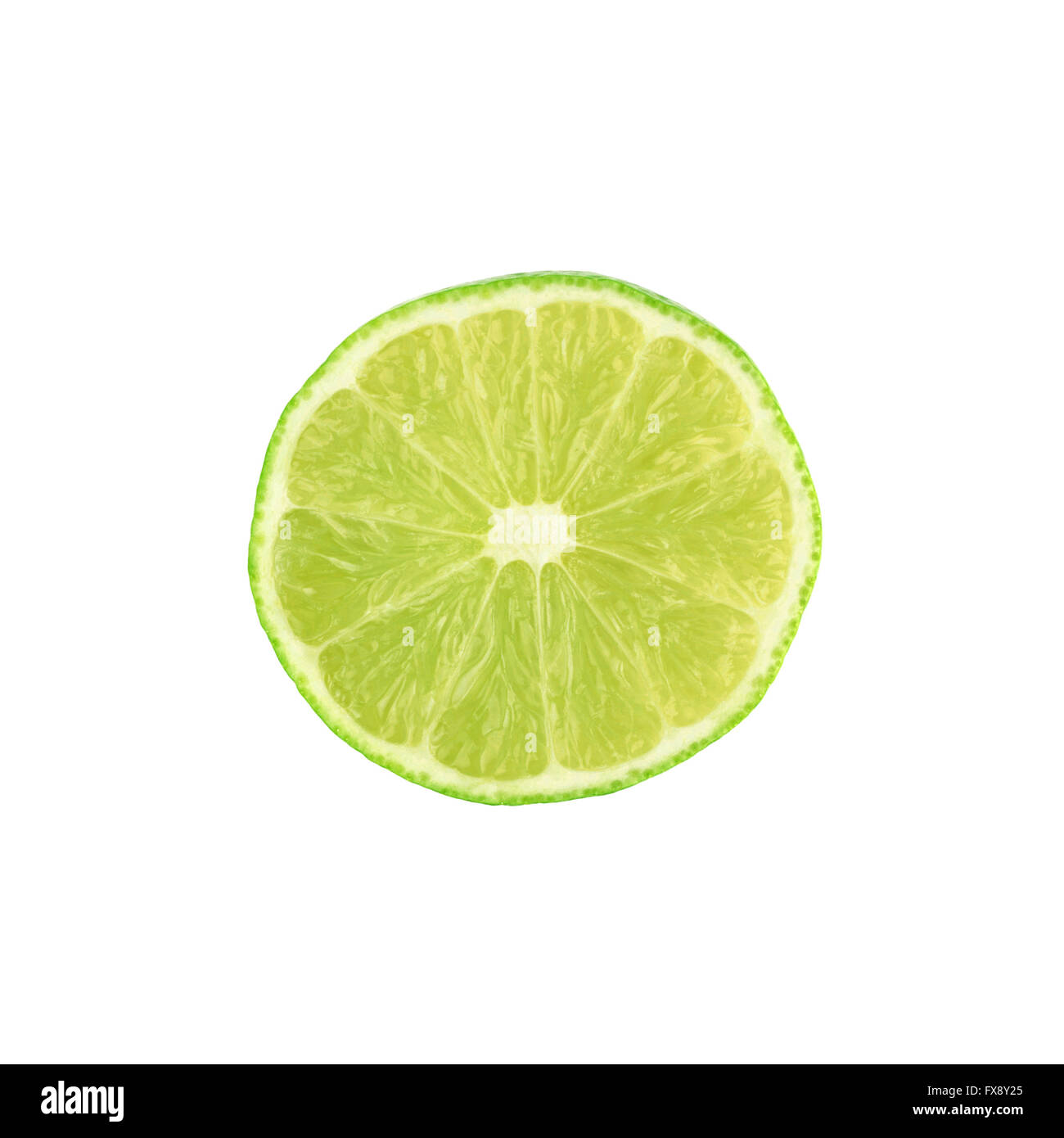 Ripe lime cut in half isolated over the white background Stock Photo ...