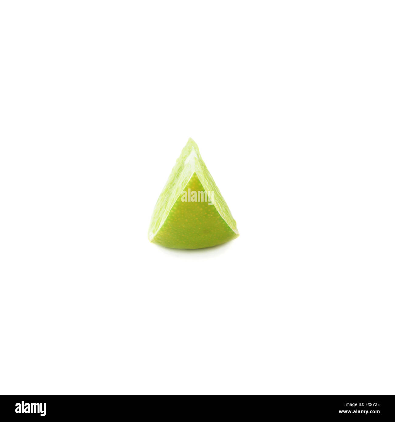 Slice section of lime isolated over the white background Stock Photo ...