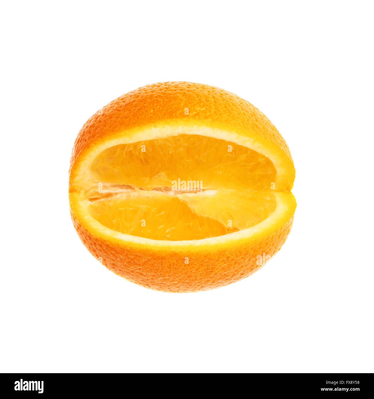 Fresh orange cut in slices isolated over the white background Stock ...
