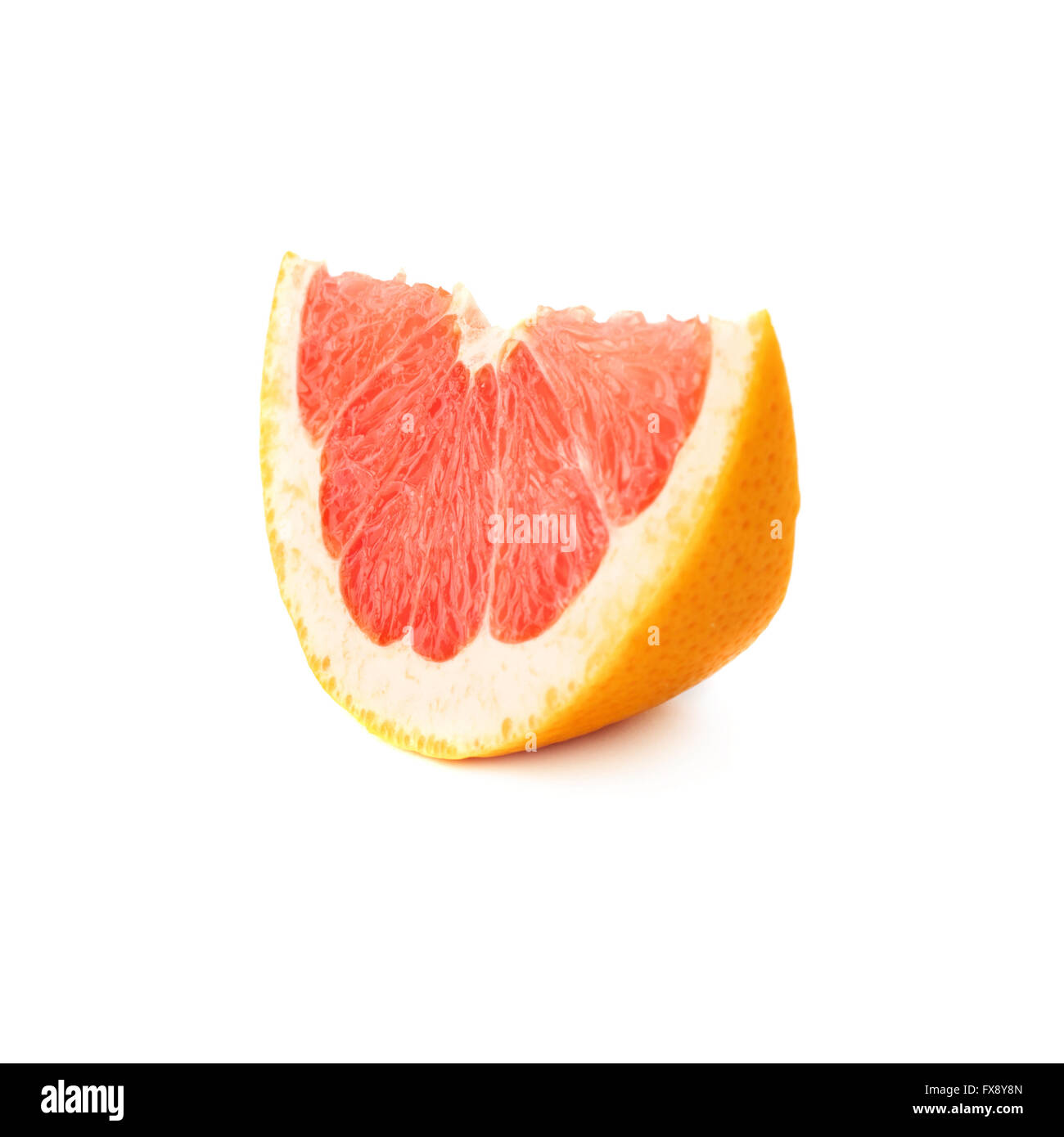 Slice section of grapefruit isolated over the white background Stock ...