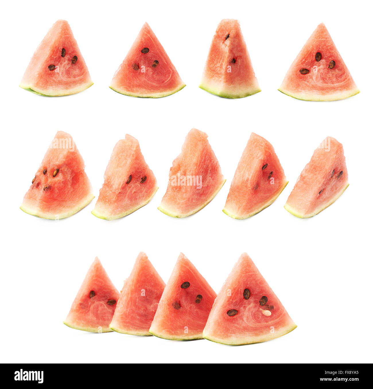 Triangle shaped watermelon slice composition Stock Photo - Alamy