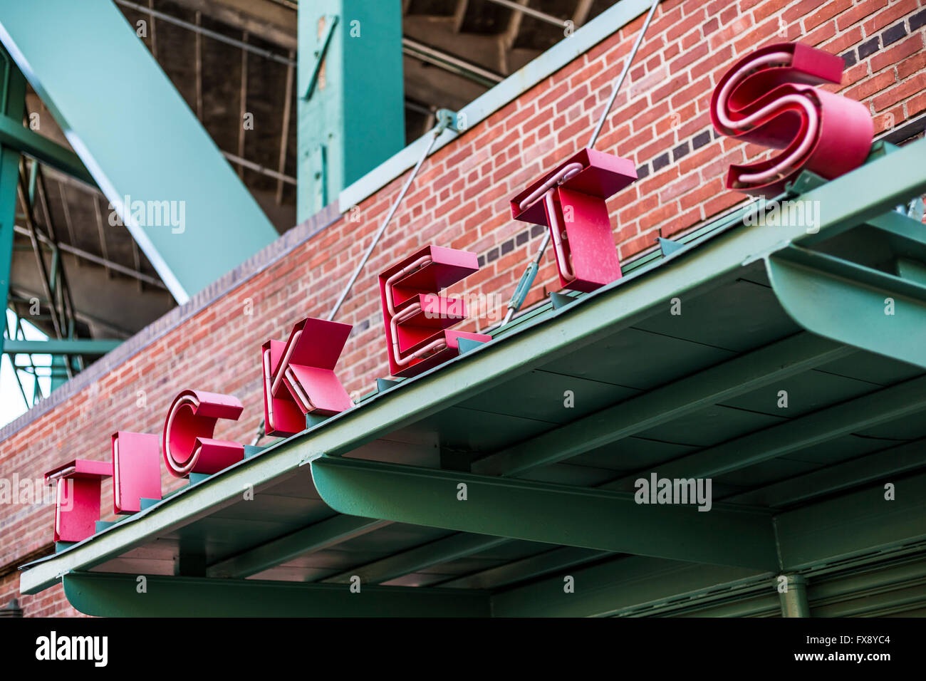Ticket sign close-up shot at the facade of a stadium Stock Photo - Alamy