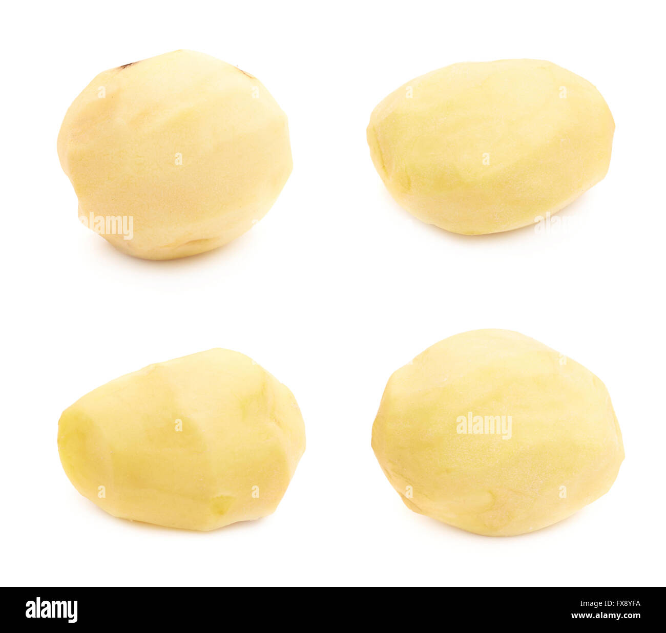 Peeled clean potato isolated Stock Photo - Alamy