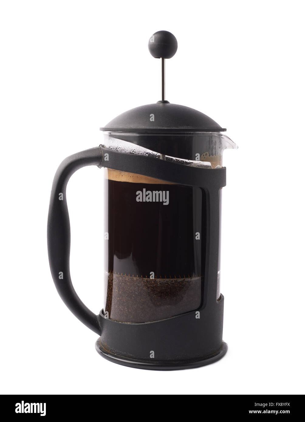 French press pot coffee maker isolated Stock Photo - Alamy