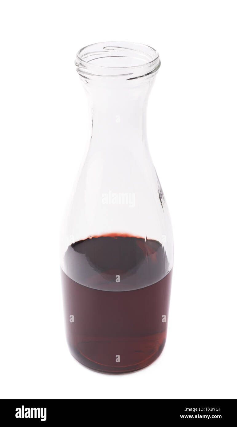 Half filled bottle of wine isolated Stock Photo - Alamy