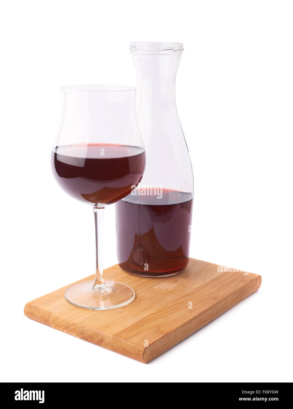 Wine glass and bottle composition isolated Stock Photo - Alamy