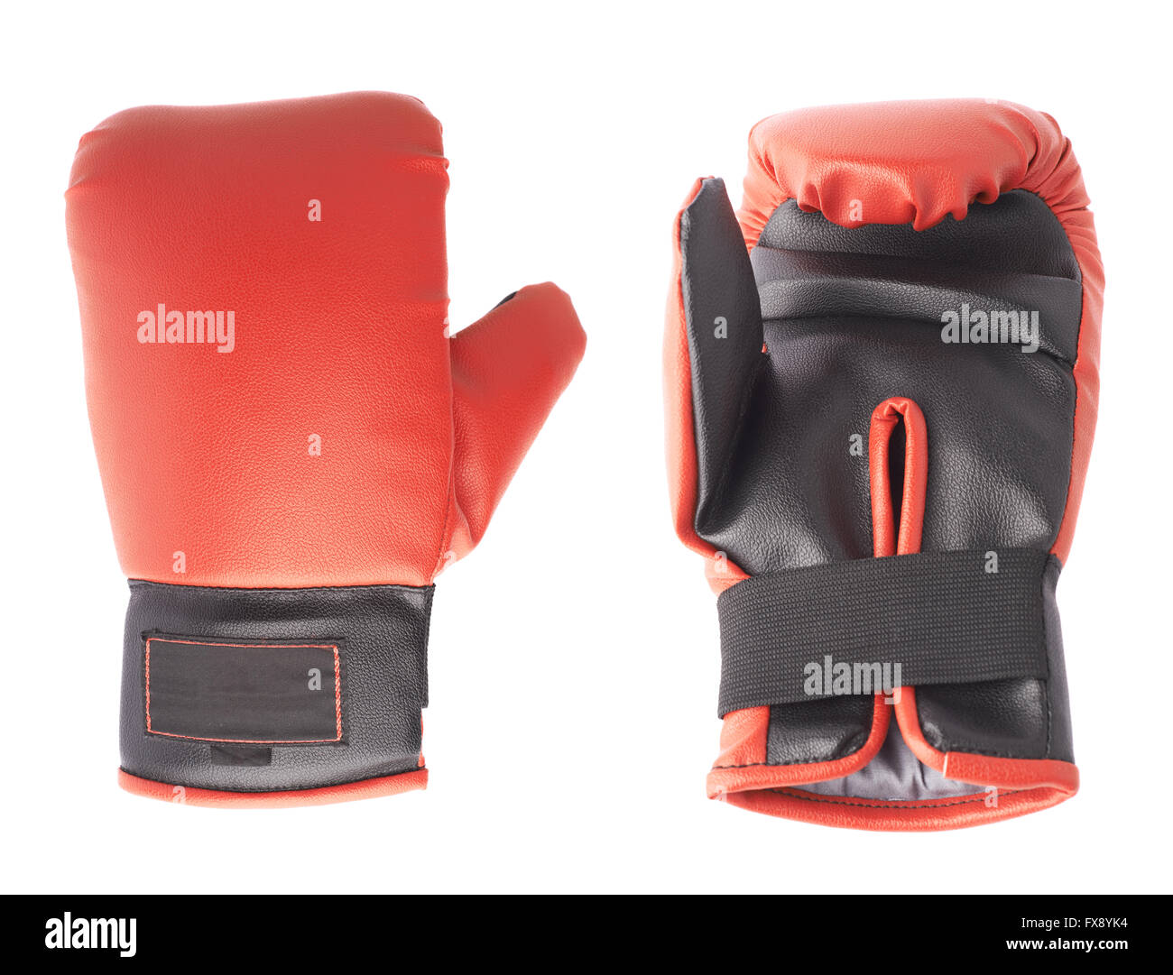 Single red and black boxing glove Stock Photo - Alamy