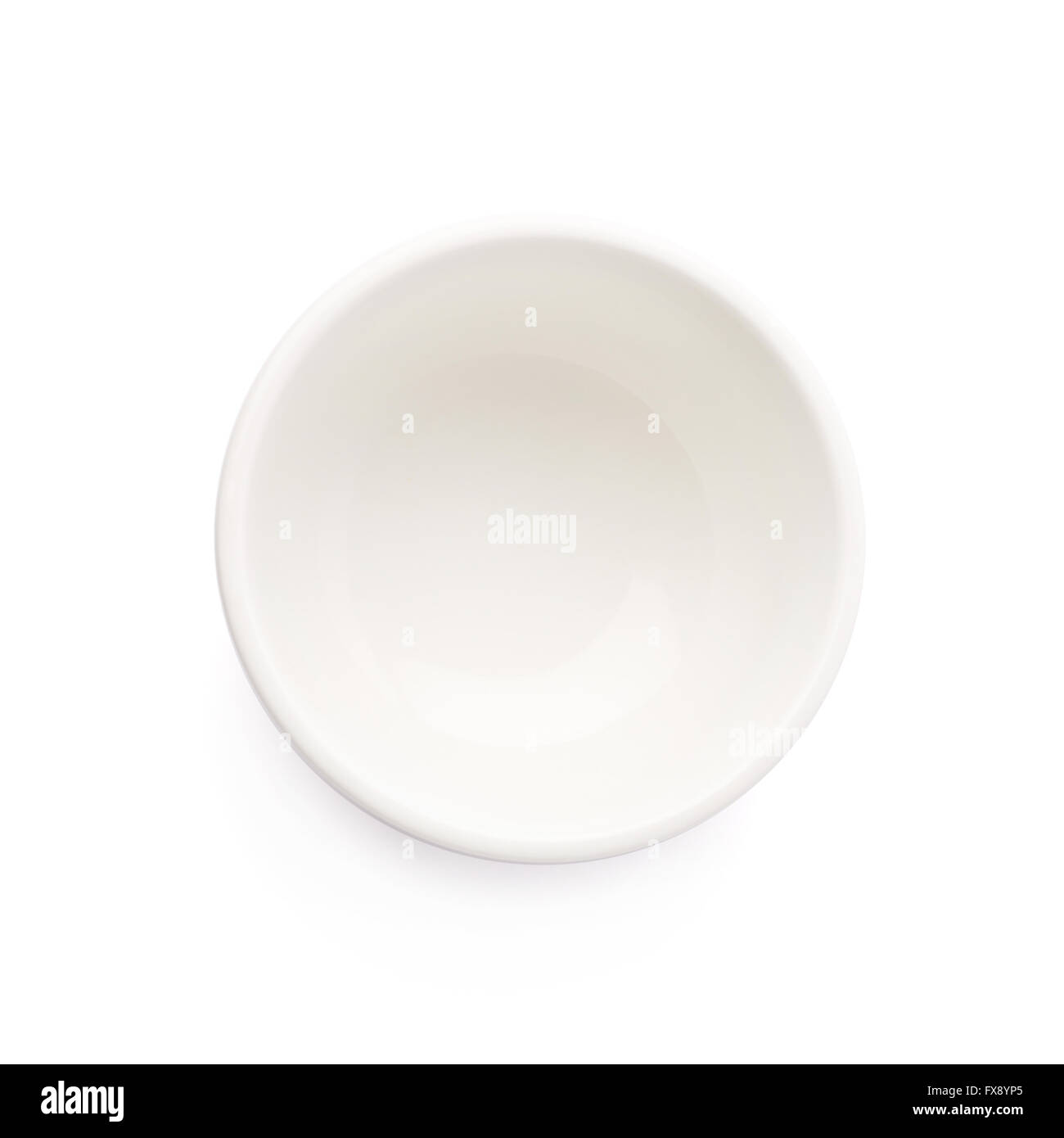 Small white ceramic bowl isolated Stock Photo - Alamy