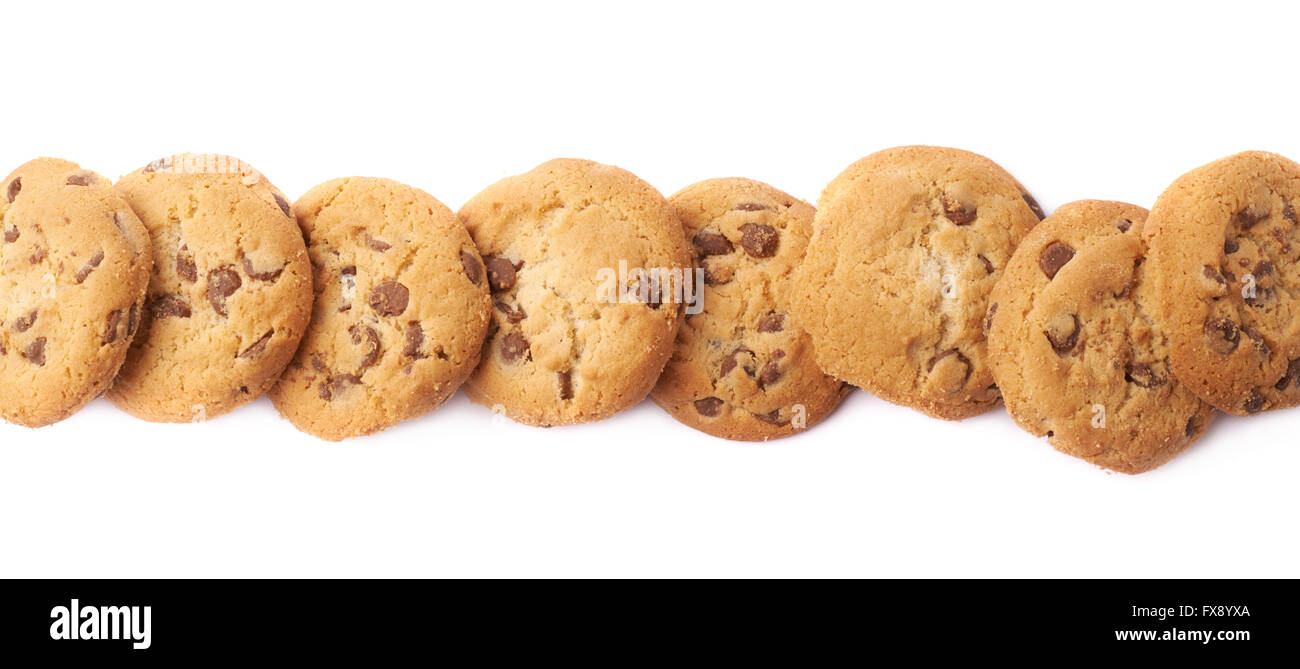 Border line of cookies isolated Stock Photo - Alamy