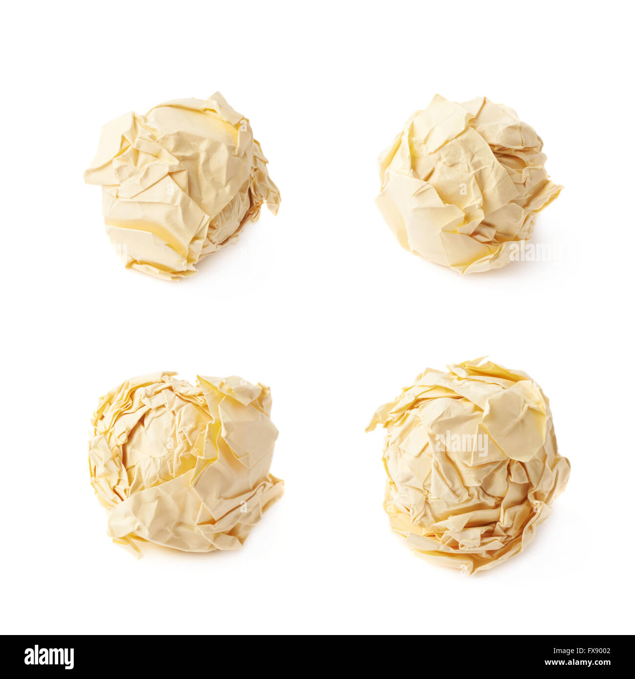 Crumple paper ball isolated Stock Photo - Alamy