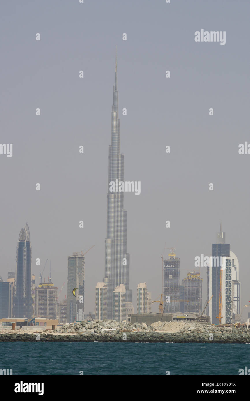 Burj Al Khalifa - tallest building in the world as viewed from Dubai ...
