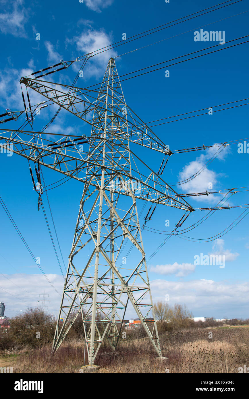 high voltage pole Stock Photo - Alamy