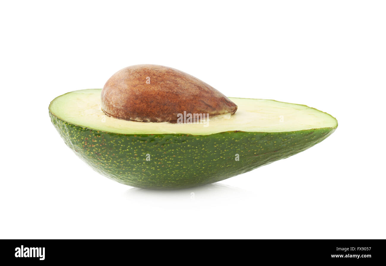 Cut in half open avocado fruit Stock Photo - Alamy