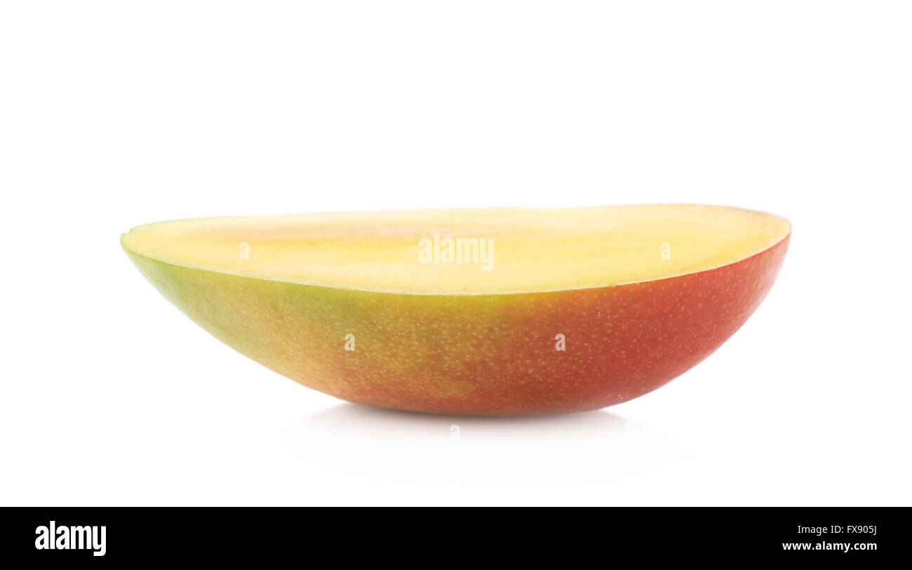 Half of a mango fruit isolated Stock Photo - Alamy