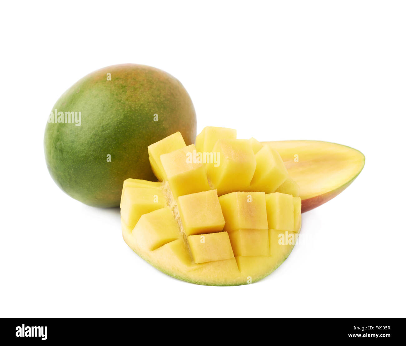 Served mango composition isolated Stock Photo - Alamy