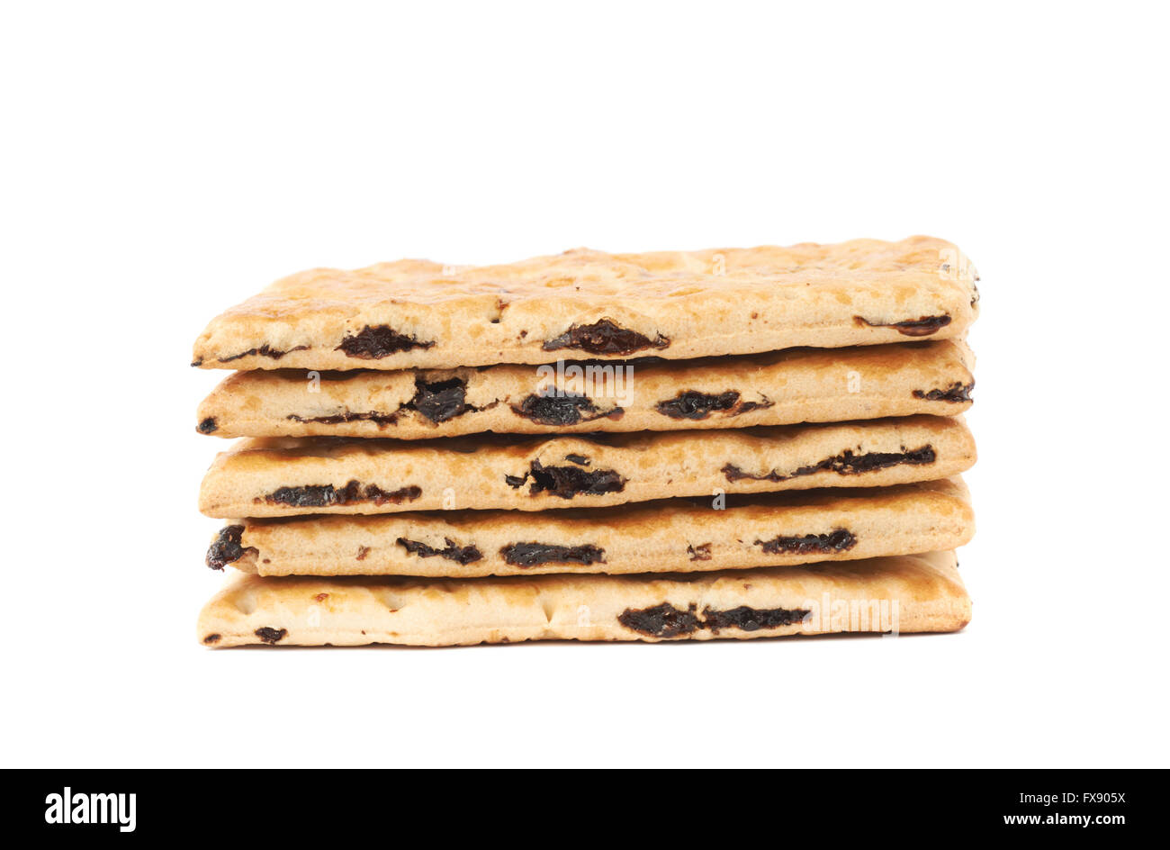 Cracker raisin cookies composition Stock Photo - Alamy