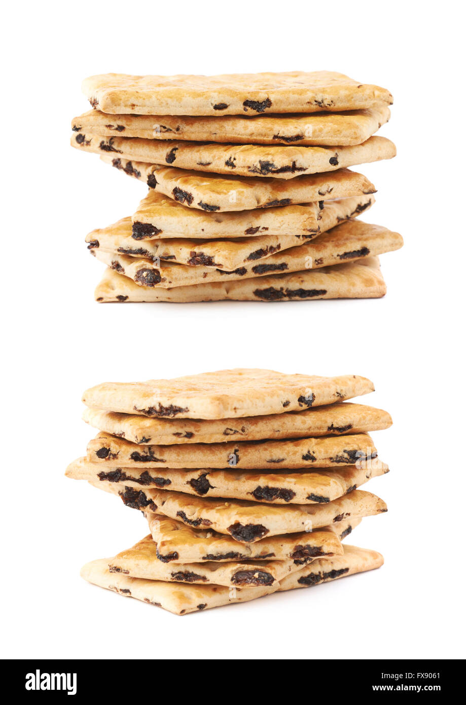 Twisted stack of cookies isolated Stock Photo - Alamy