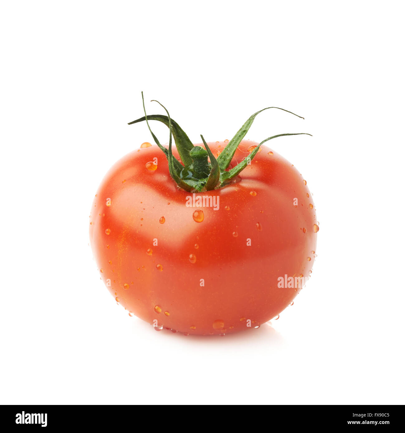 Ripe red tomato isolated Stock Photo - Alamy