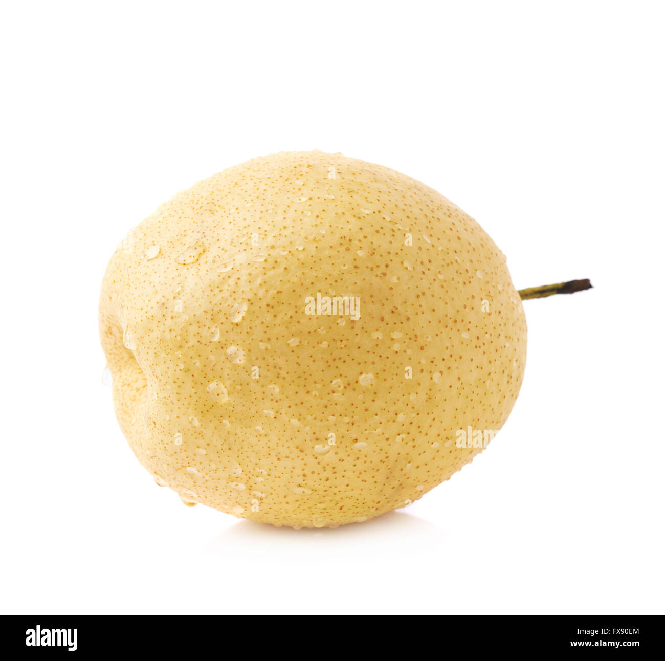 Yellow pear fruit isolated Stock Photo - Alamy