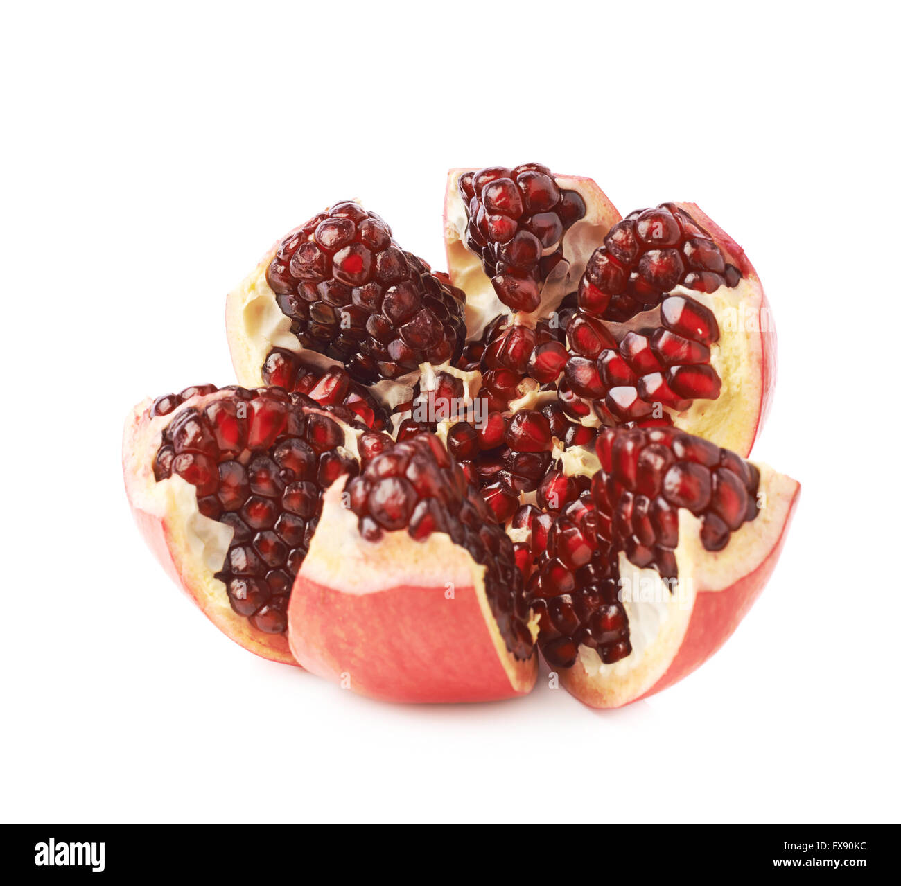 Split open pomegranate fruit Stock Photo - Alamy