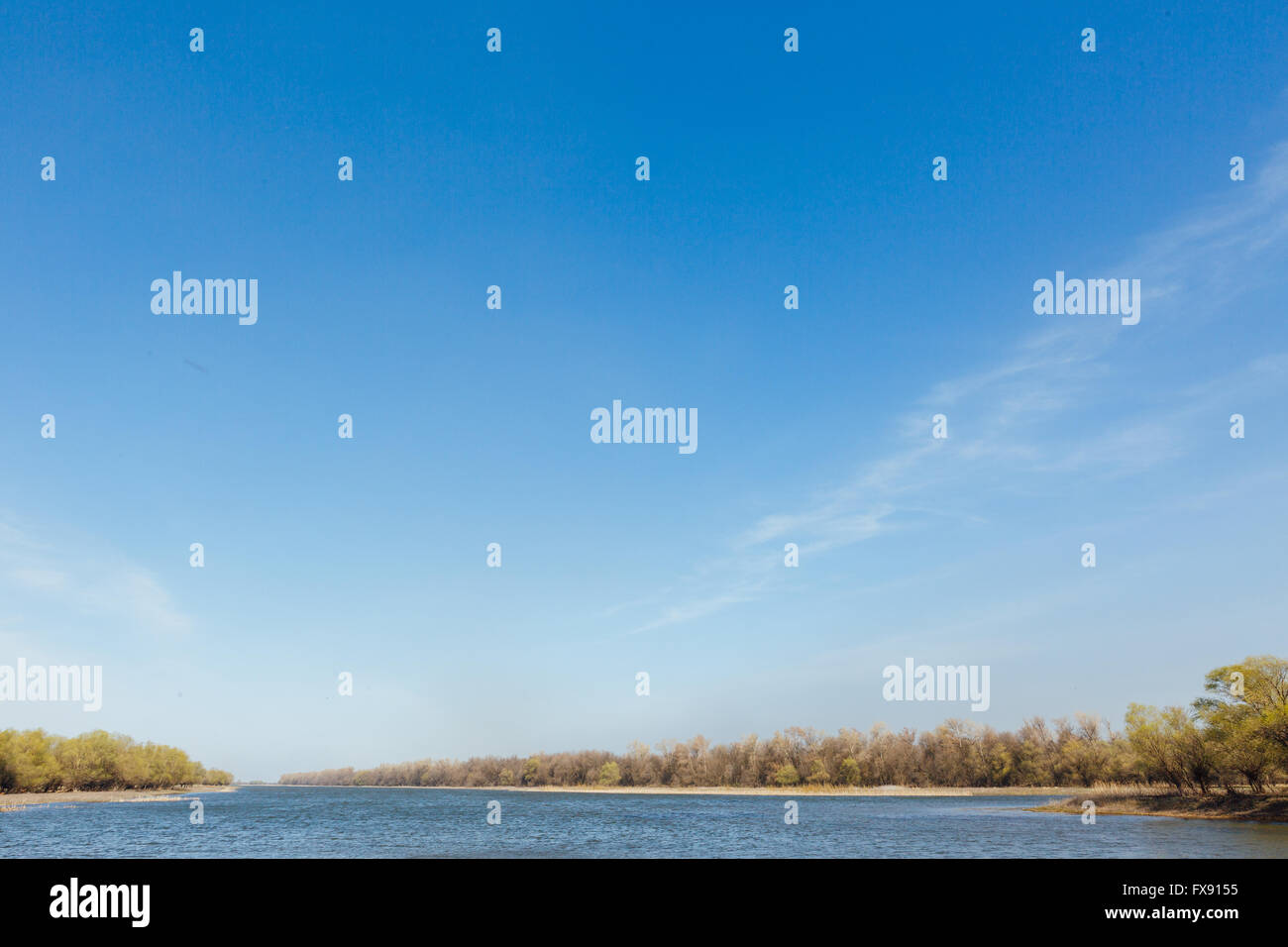 Landscape with views of the river Stock Photo - Alamy