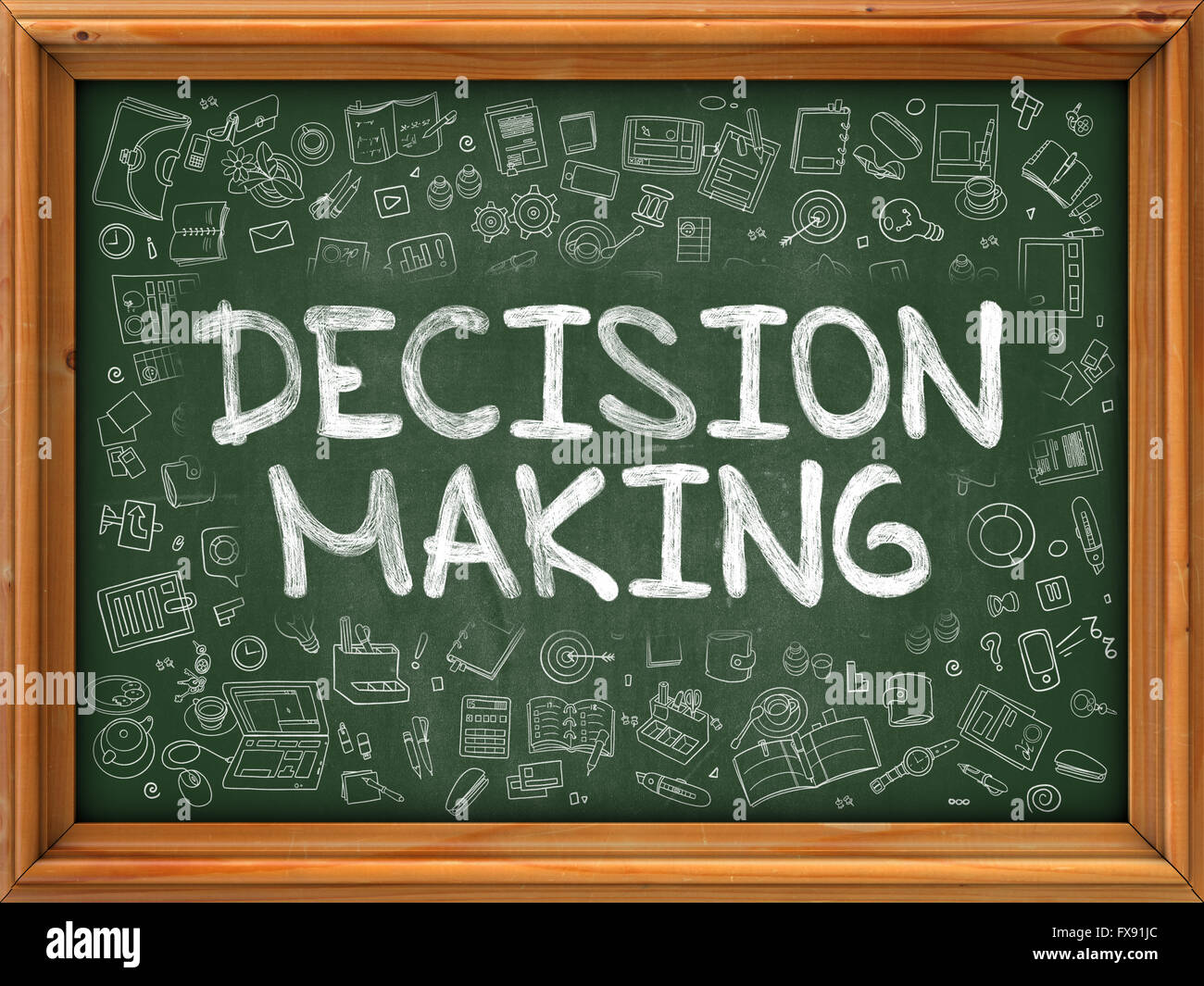 Decision Making - Hand Drawn on Green Chalkboard Stock Photo - Alamy