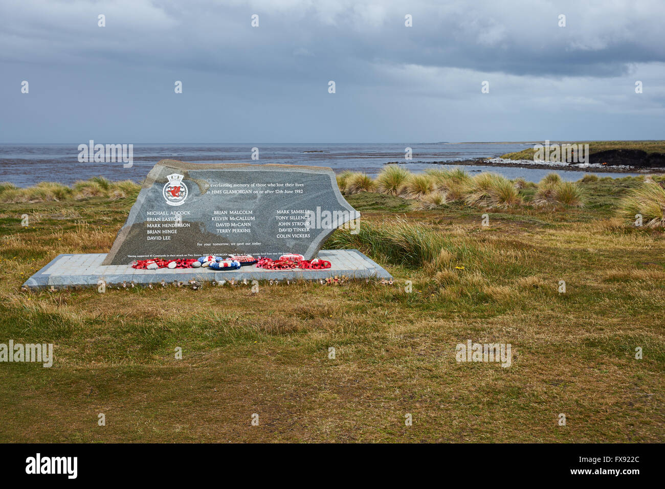 Memorial to those who lost their lives on HMS Glamorgan when it was ...
