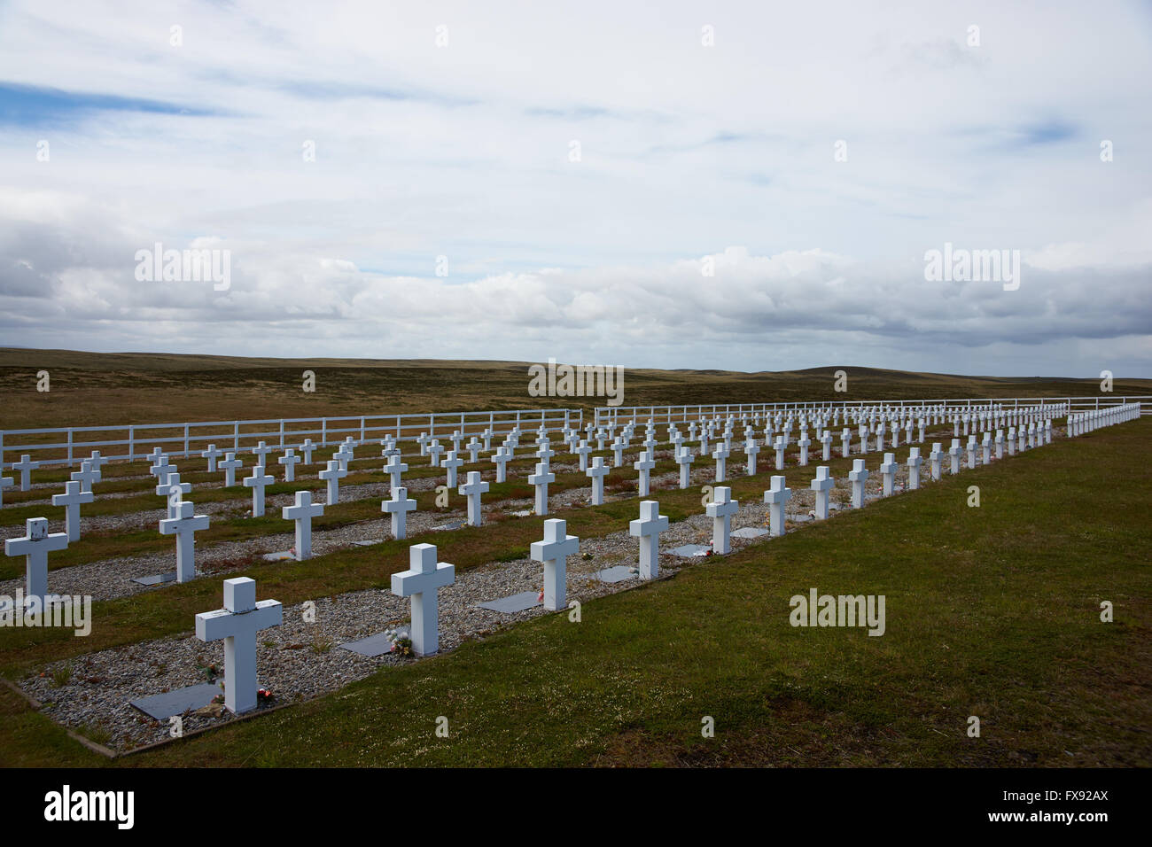Argentine Cemetery at Darwin in the Falkland Islands Stock Photo - Alamy