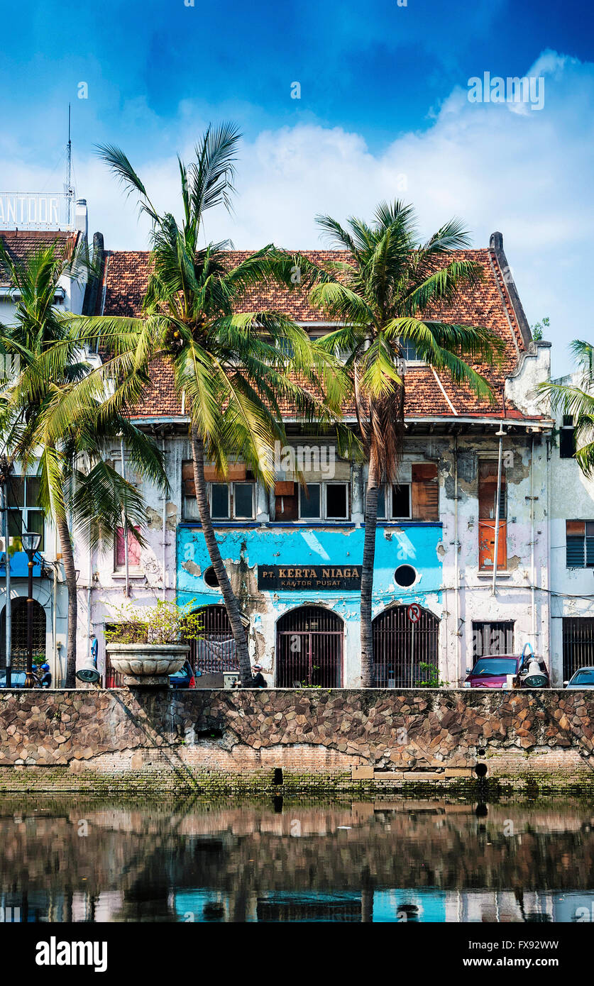 dutch colonial architecture buildings in old town of jakarta indonesia ...