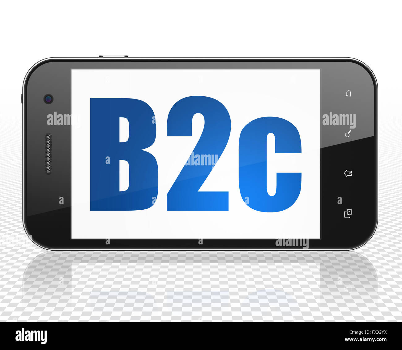 Business concept: Smartphone with B2c on display Stock Photo - Alamy
