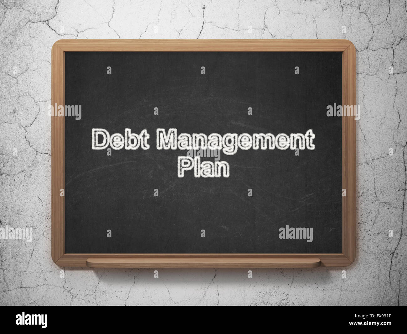 Finance concept: Debt Management Plan on chalkboard background Stock ...