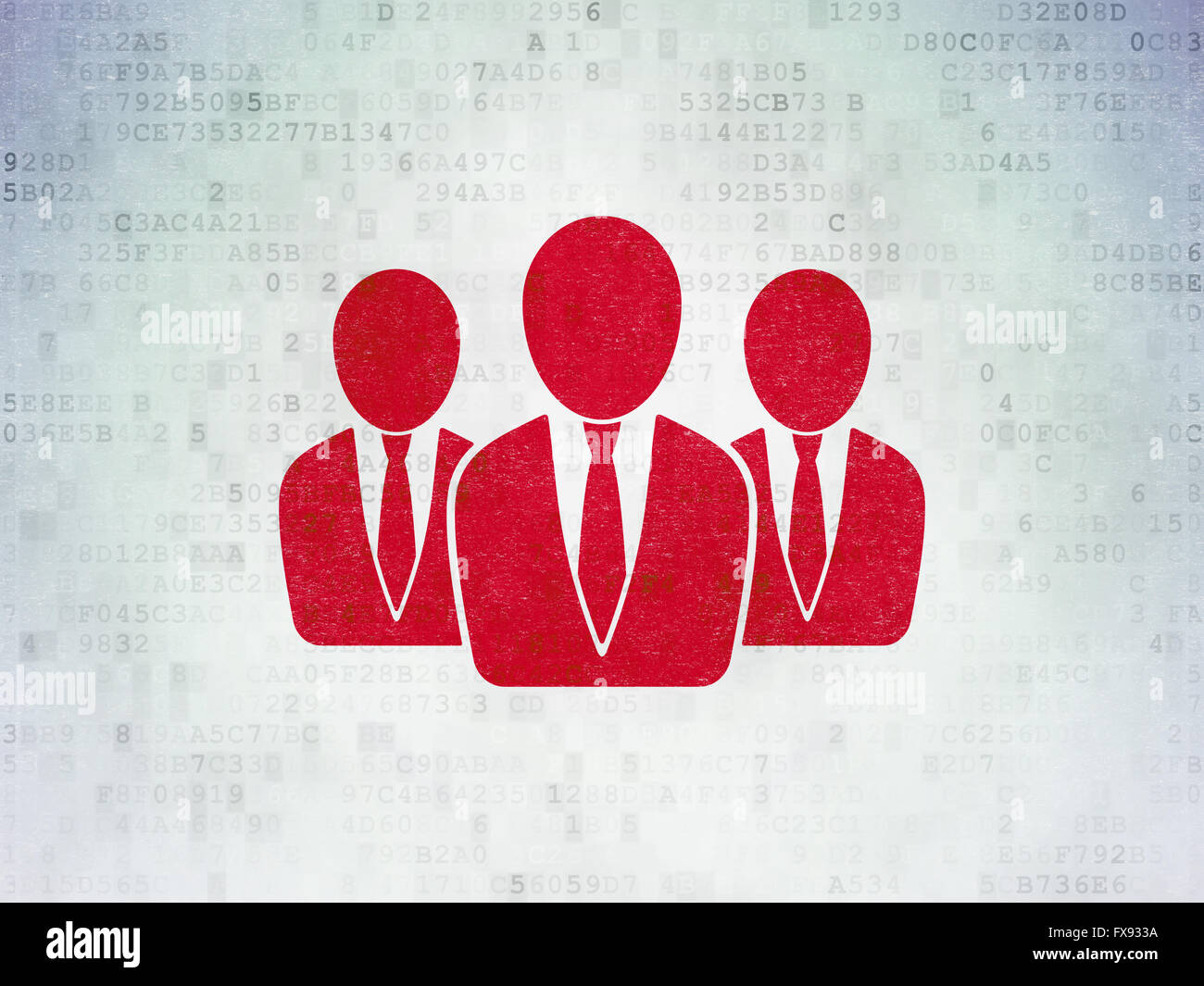 Advertising concept: Business People on Digital Paper background Stock ...