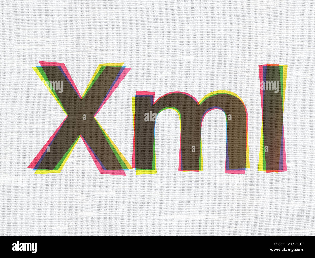 Software concept: Xml on fabric texture background Stock Photo - Alamy