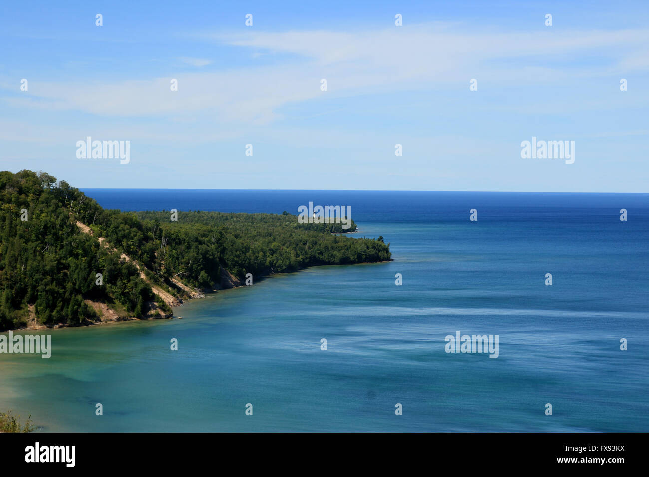 Sand dunes of Pictured Rocks National Lakeshore, on Lake Superior ...
