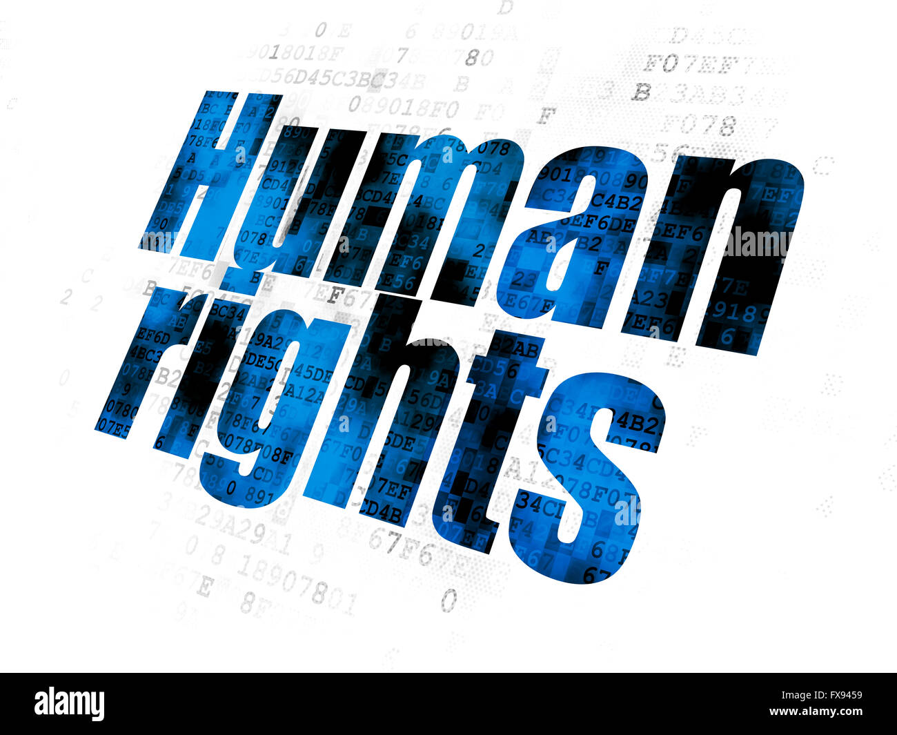Political concept: Human Rights on Digital background Stock Photo - Alamy