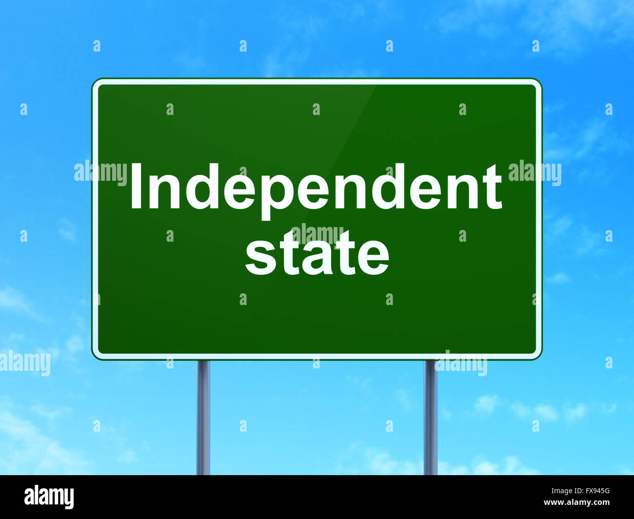 Political concept: Independent State on road sign background Stock ...