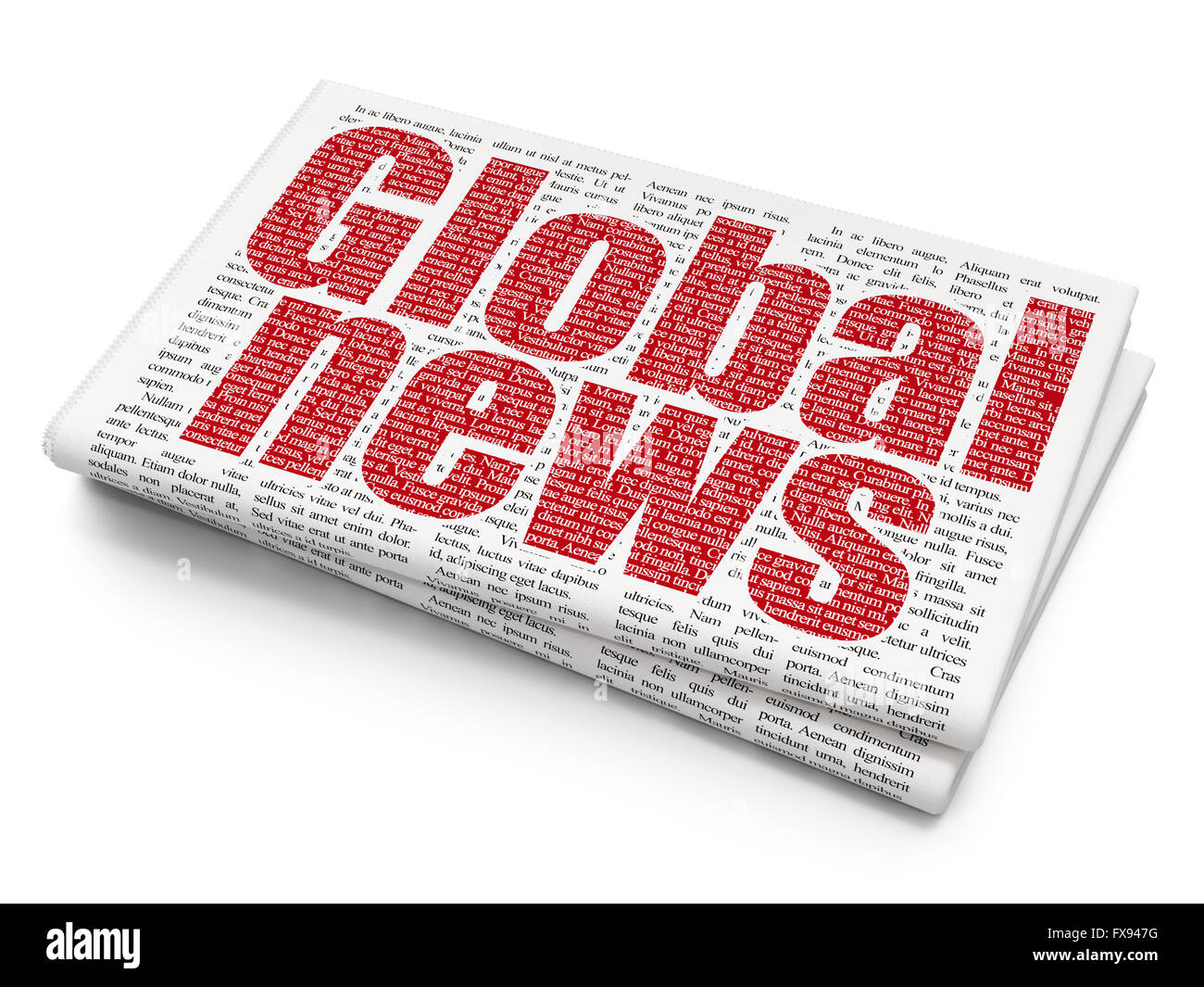 News concept: Global News on Newspaper background Stock Photo - Alamy