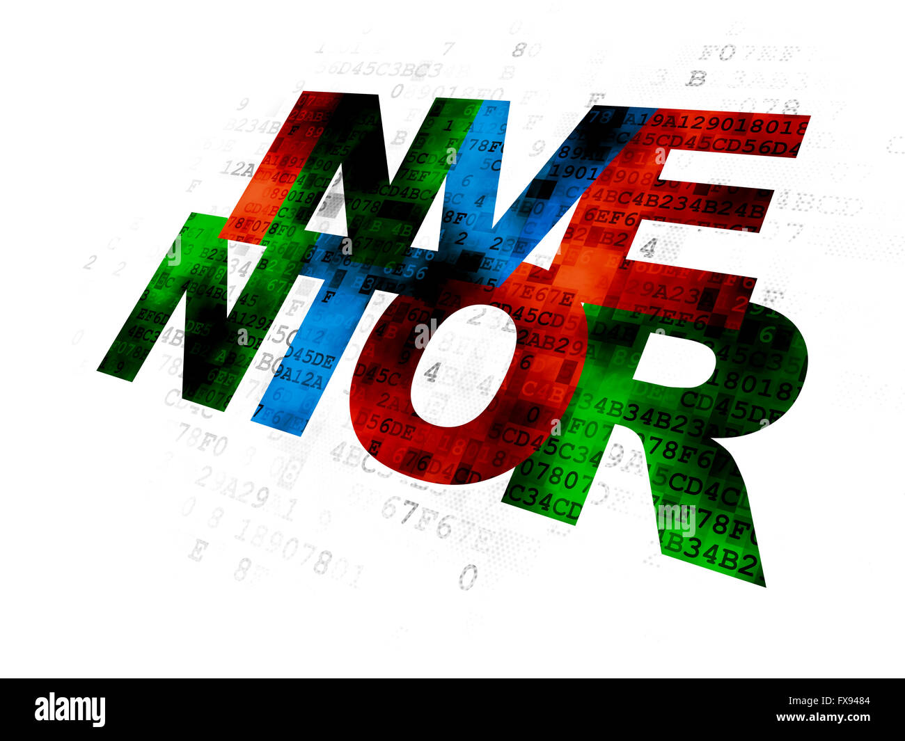 Science concept: Inventor on Digital background Stock Photo - Alamy