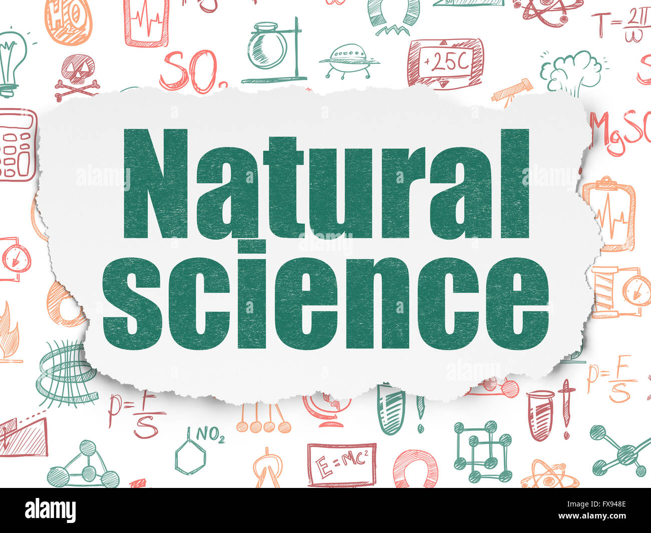 Science concept: Natural Science on Torn Paper background Stock Photo ...