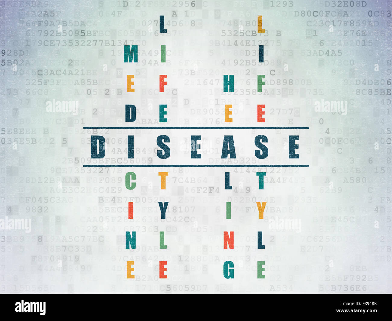 Health concept: Disease in Crossword Puzzle Stock Photo - Alamy