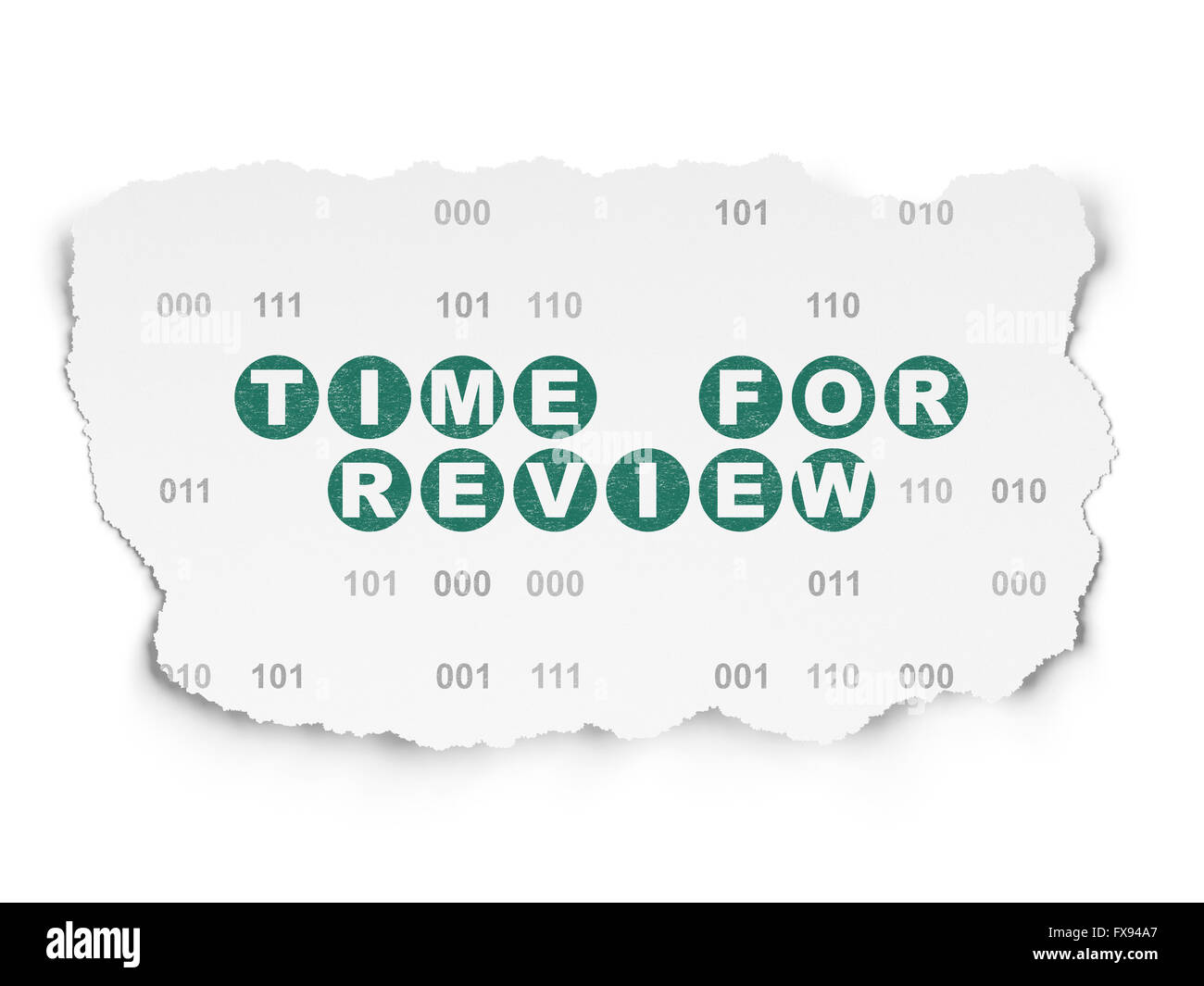 Timeline concept: Time for Review on Torn Paper background Stock Photo ...