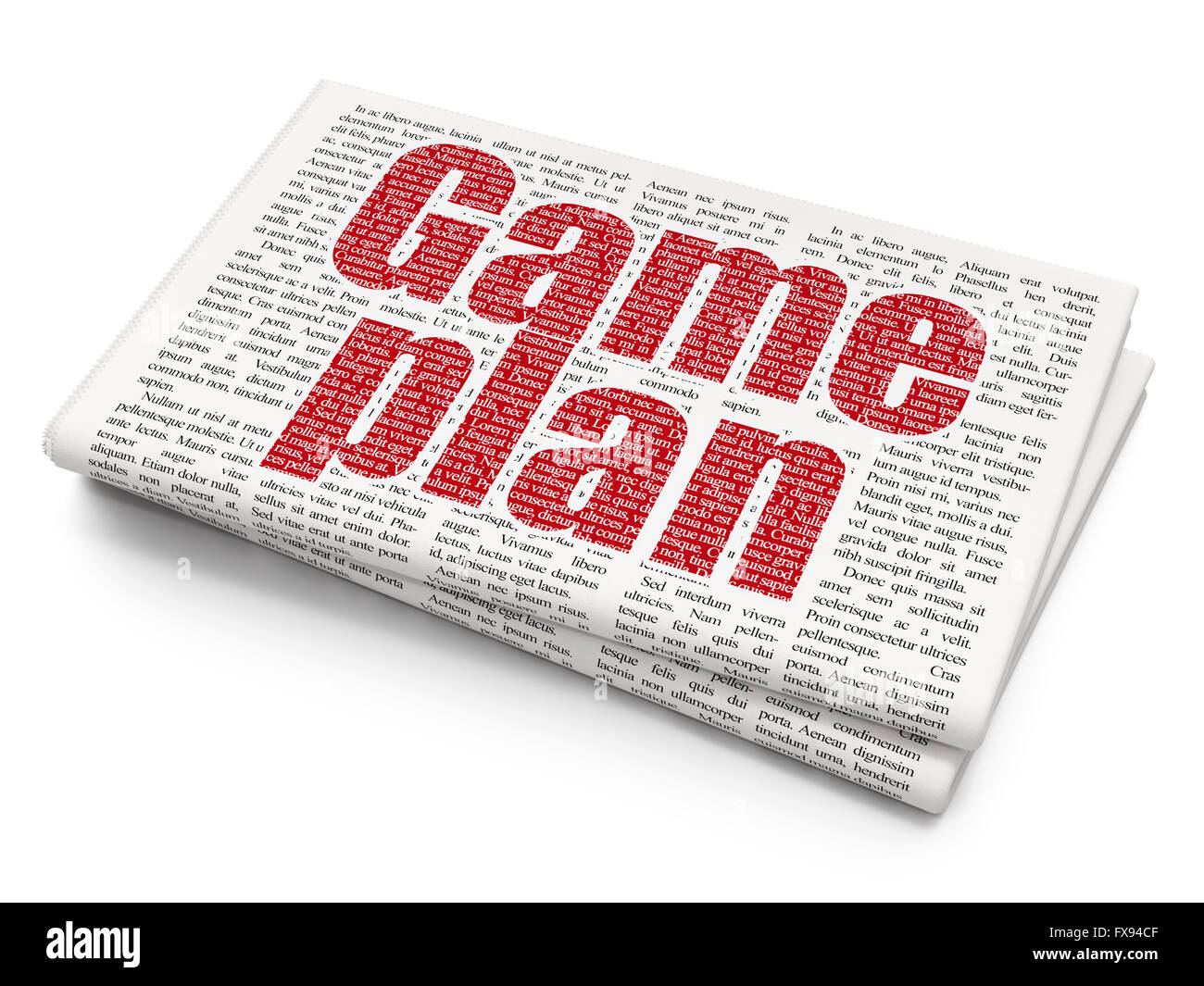 Finance concept: Game Plan on Newspaper background Stock Photo - Alamy