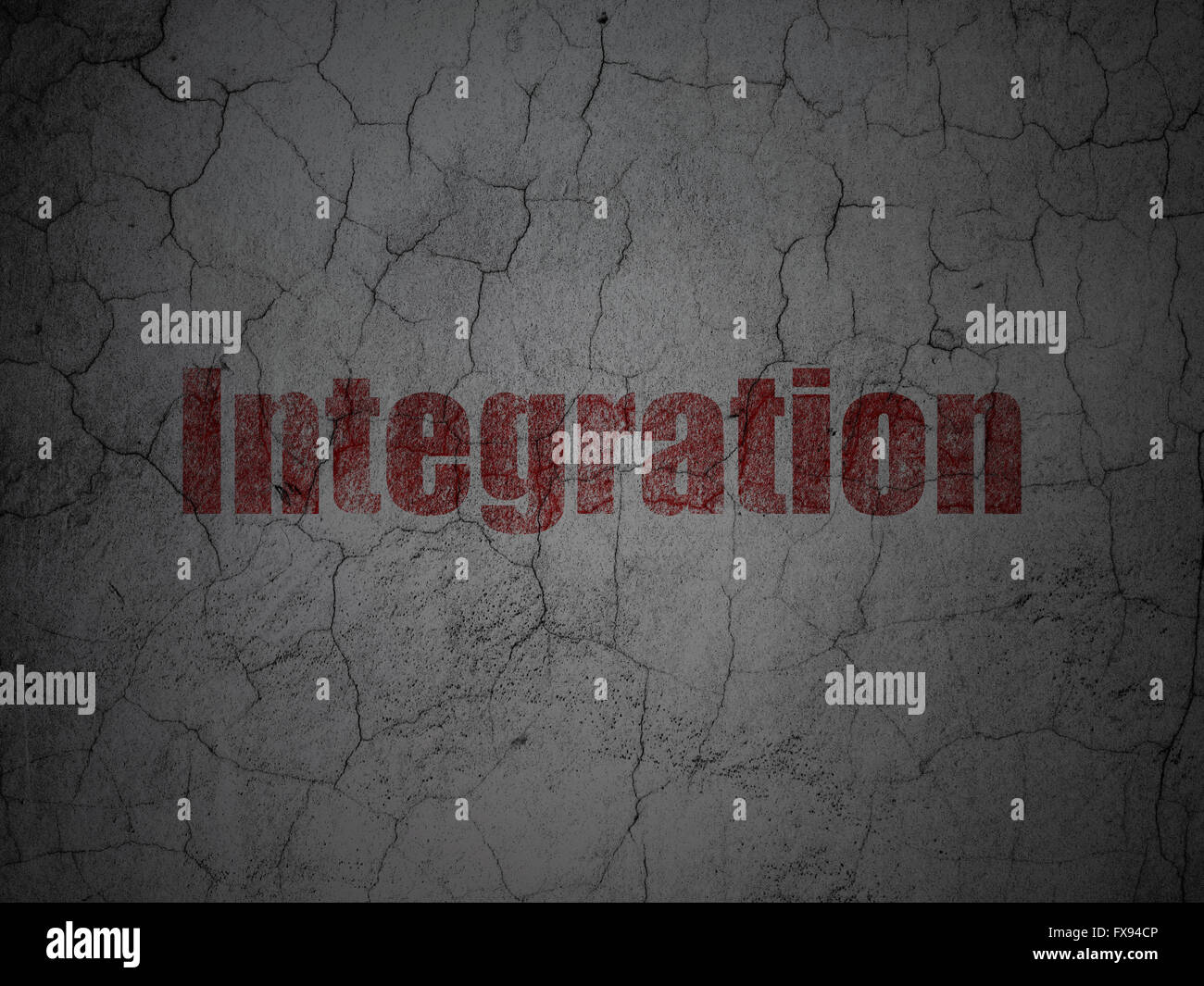 Finance concept: Integration on grunge wall background Stock Photo - Alamy